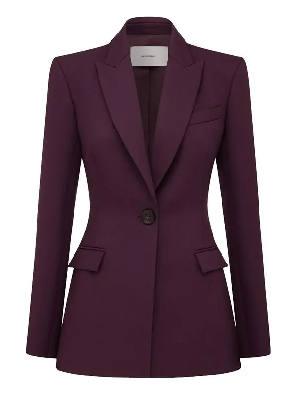 Alex Perry Single Breasted Sculpted Blazer - Purple