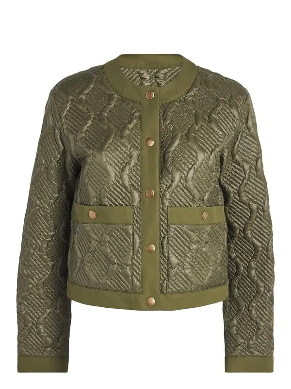 Moncler Libellule Quilted Down Jacket - Green