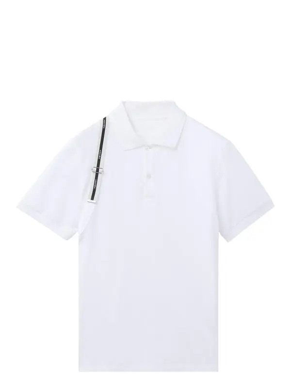 Alexander McQueen Cotton Harness Polo Shirt - White