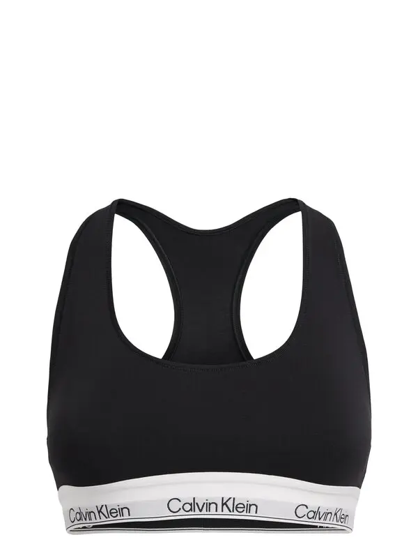 Calvin Klein Cotton-blend Icon Unlined Bralette - Black