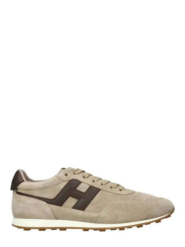 Hogan Suede H669 Allacciato Sneakers - Beige