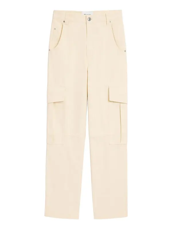 AMI Paris Cargo Cotton Trousers - Ivory