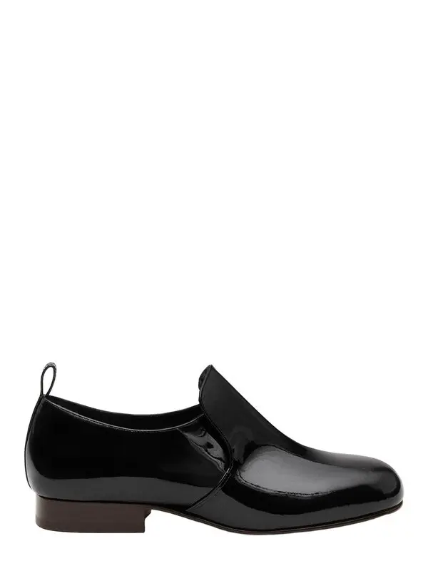 AMI Paris Flat Patent Leather Shoes - Black