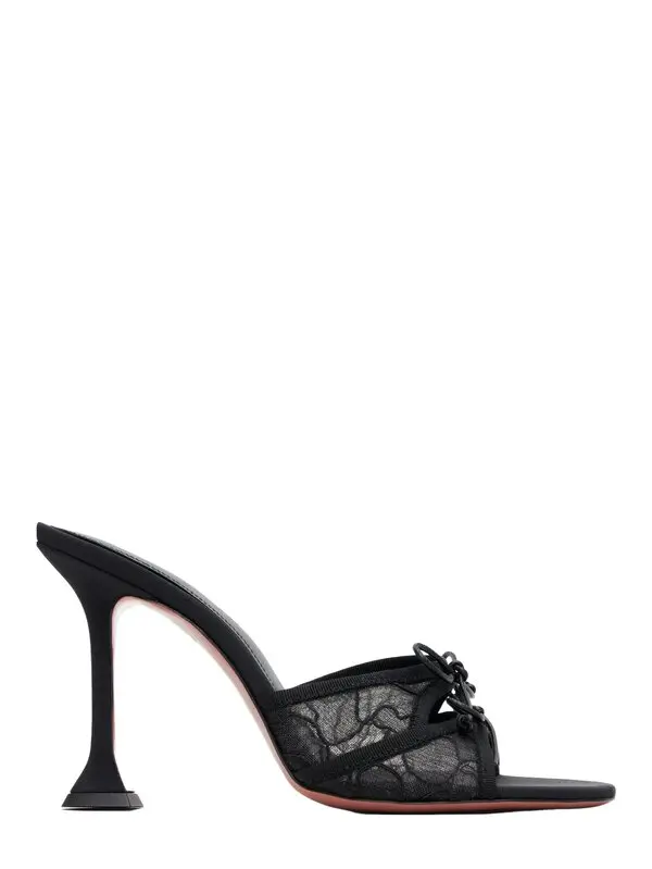 Amina Muaddi Eleonora 95 Lace High-heeled Sandals - Black