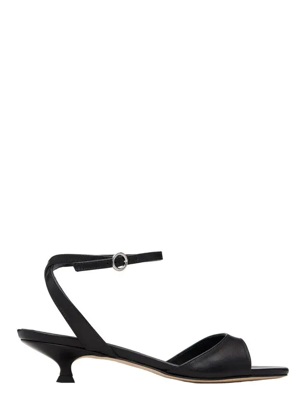 AeydĒ Zelia Kitten Heel Sandals - Black