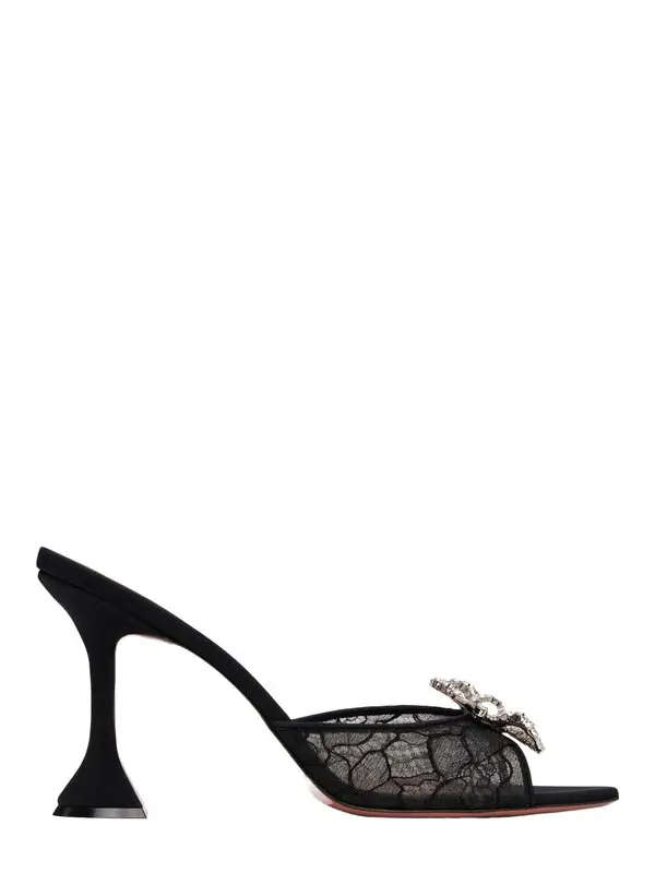 Amina Muaddi Rosie 95 Lace High-heeled Sandals - Black
