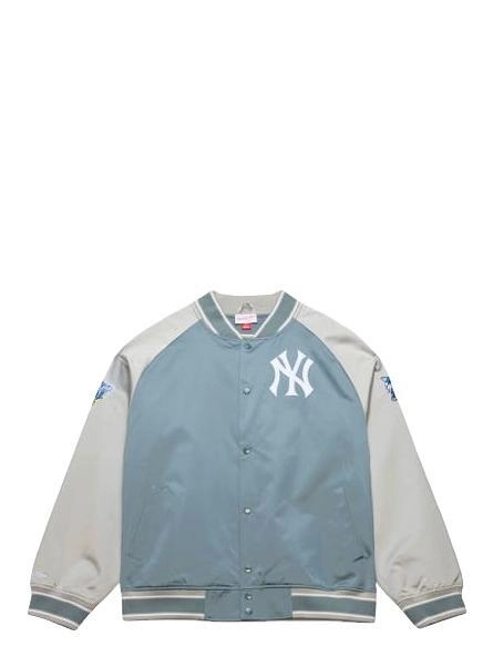 Mitchell & Ness New York Yankees Lightweight Satin Full-snap Jacket - Gray