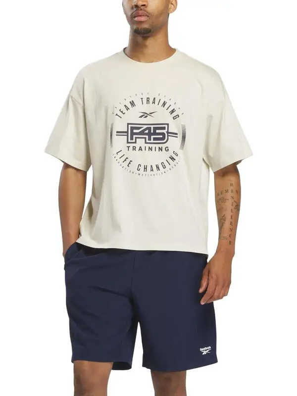 REEBOK X F45 Training Graphic T-shirt - Linen