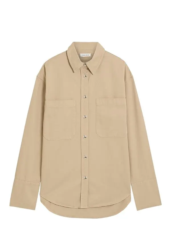 ANINE BING Cotton Twill Shirt - Beige
