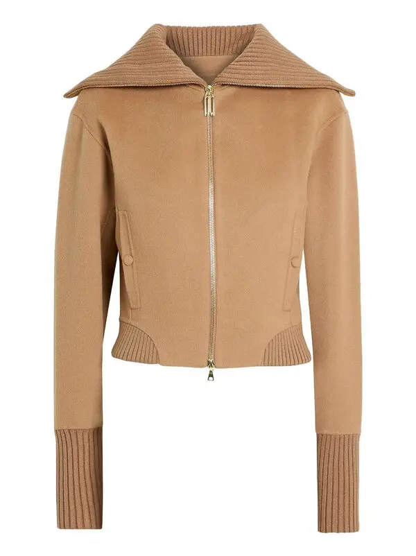 Victoria Beckham Wool And Cashmere-blend Felt Jacket - Camel