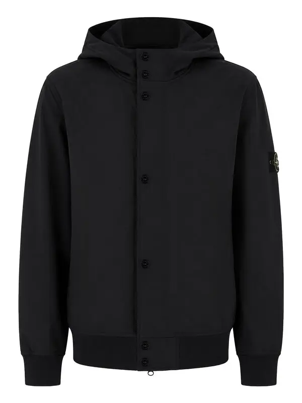 Stone Island Hooded Jacket - Black