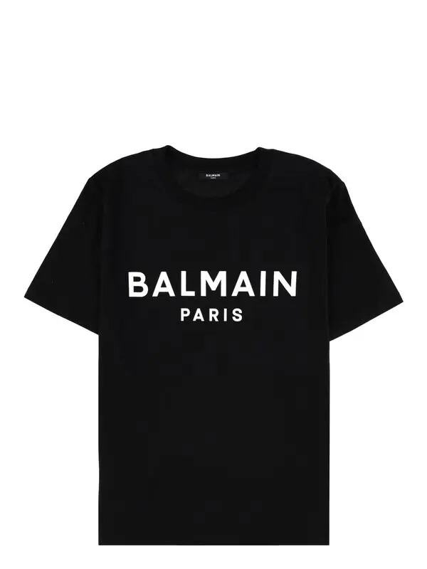 Balmain T-shirt Con Stampa Logo - Black