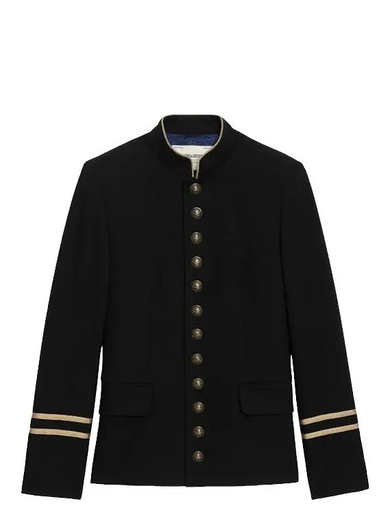 Zadig&Voltaire Vallo Military-inspired Tailored Jacket - Black