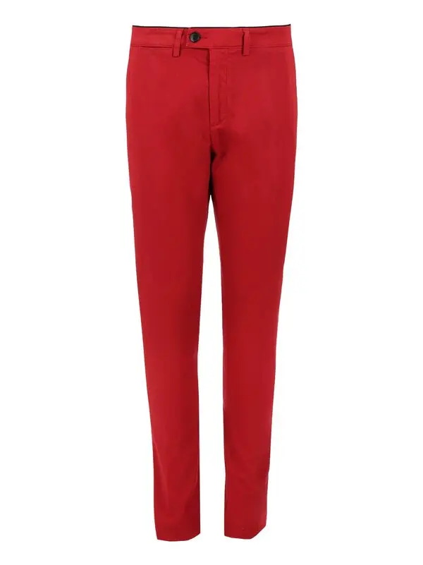 DEPARTMENT 5 Slim Fit Cotton Trousers - Red