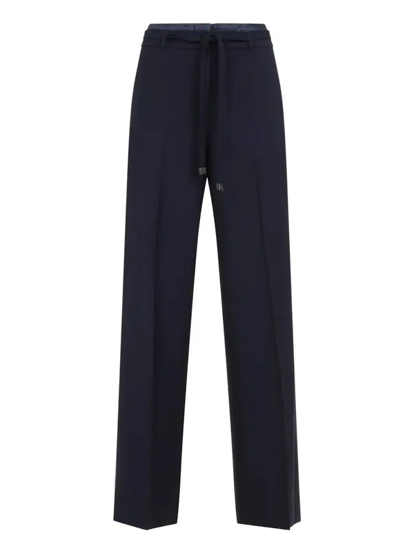 Peserico Belted Wool Pants - Blue