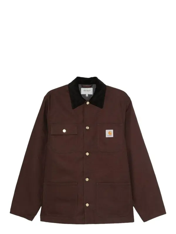 Carhartt Work In Progress Dearborn Canvas Jacket With Corduroy Collar - Brown