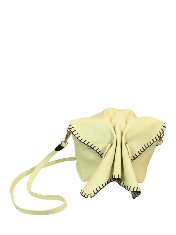 Carlos Falchi Butterfly Leather Bag - Yellow