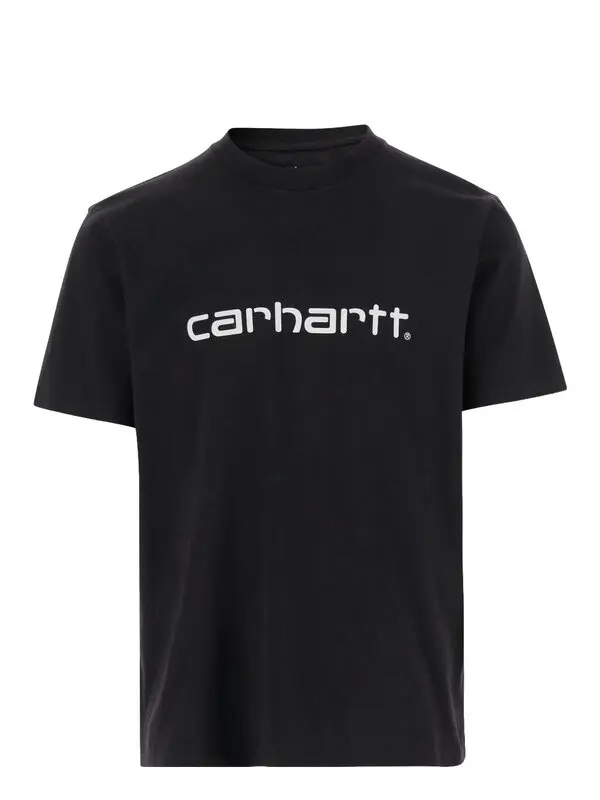 Carhartt Work In Progress Logo Cotton T-shirt - Black