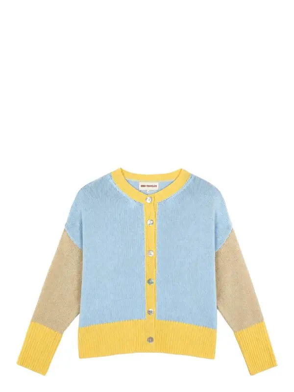 Mind Traveler Color-block Cardigan - Yellow
