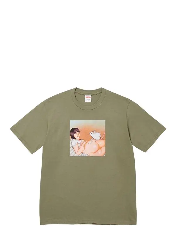 Supreme Mouse T-shirt - Light Olive