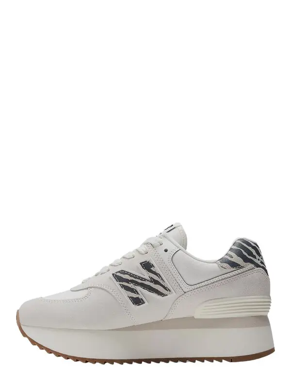 NEW BALANCE 574+ Platform Sneakers - White/beige
