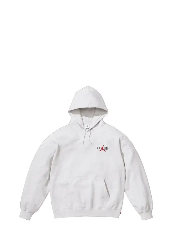 Supreme X Air Jordan Hooded Sweatshirt - Ash Grey