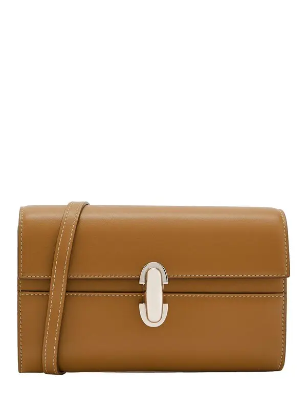 Savette Leather Mini Bag With Turn-lock Fastening - Tan
