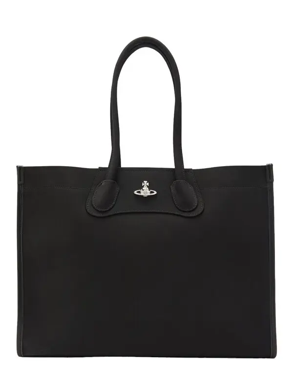 VIVIENNE WESTWOOD Troy Twill Tote Bag - Black
