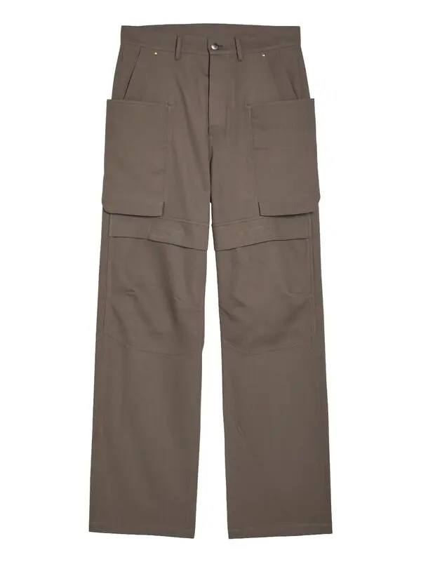 Rick Owens Stefan Wool Cargo Trousers - Brown