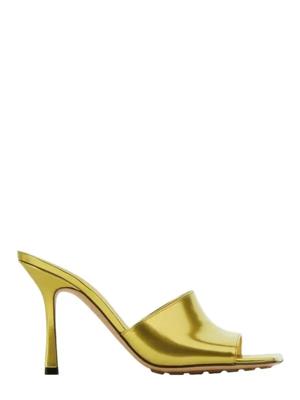 Bottega Veneta Stretch Open Toe Heeled Mules - Yellow