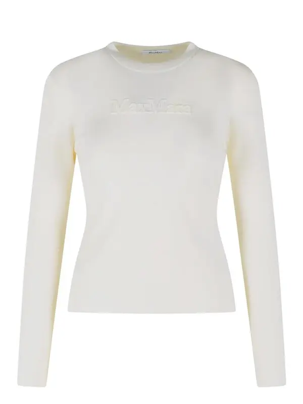 Max Mara Logo Embossed Crewneck Jumper - No