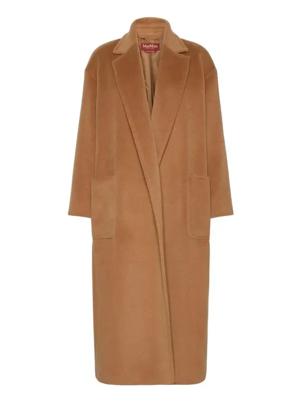 Max Mara Belted Virgin Wool Coat - Camel