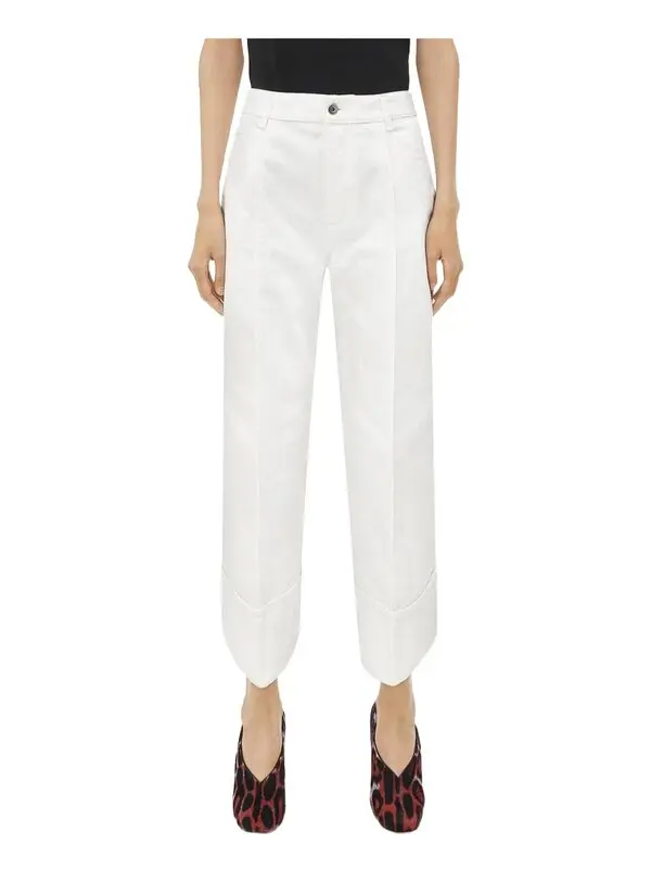 Bottega Veneta Curved Shape Denim Jeans - White