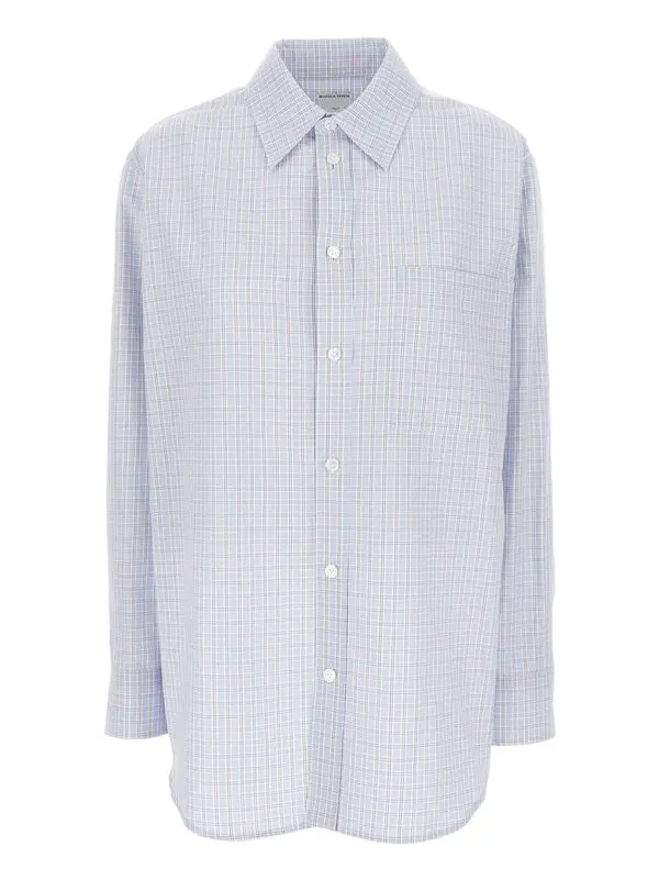 Bottega Veneta Checked Button-down Shirt - White