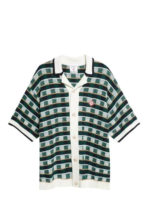 Casablanca Mosaic Plaid Cardigan - Cotton
