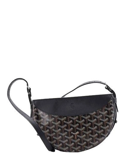 Goyard Hirondelle Shoulder Bag Coated Canvas And Leather - Black