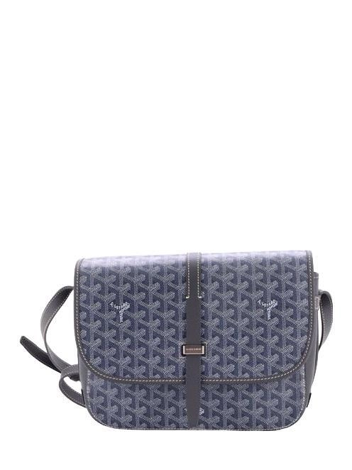 Goyard Belvedere Ii Messenger Bag Coated Canvas Mm - Grey