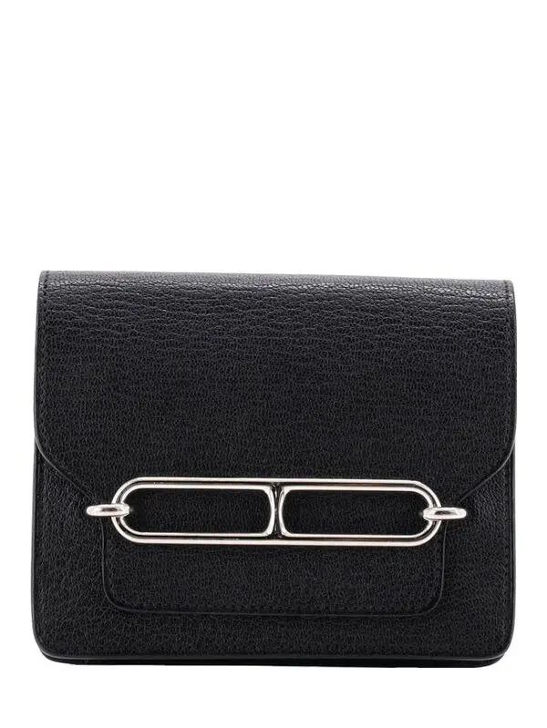 Hermès Roulis Slim Wallet Chevre Mysore - Black