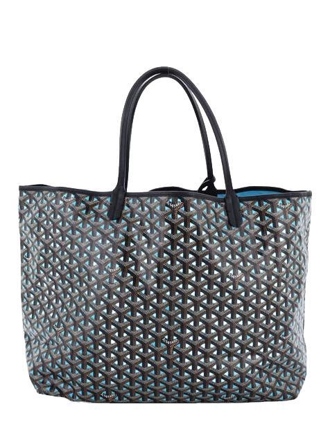 Goyard Saint Louis Tote Claire Voie Coated Canvas Gm - Blue