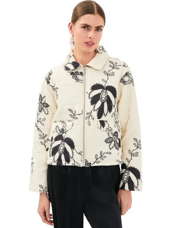 Alix Of Bohemia Lex Shadow Lace Jacket - Off-white
