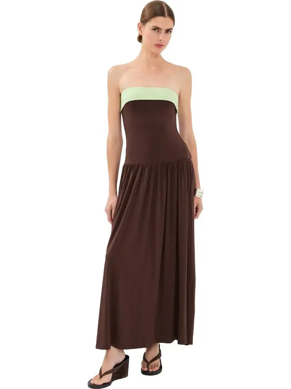 NIA Santo Maxi Dress - Coffee