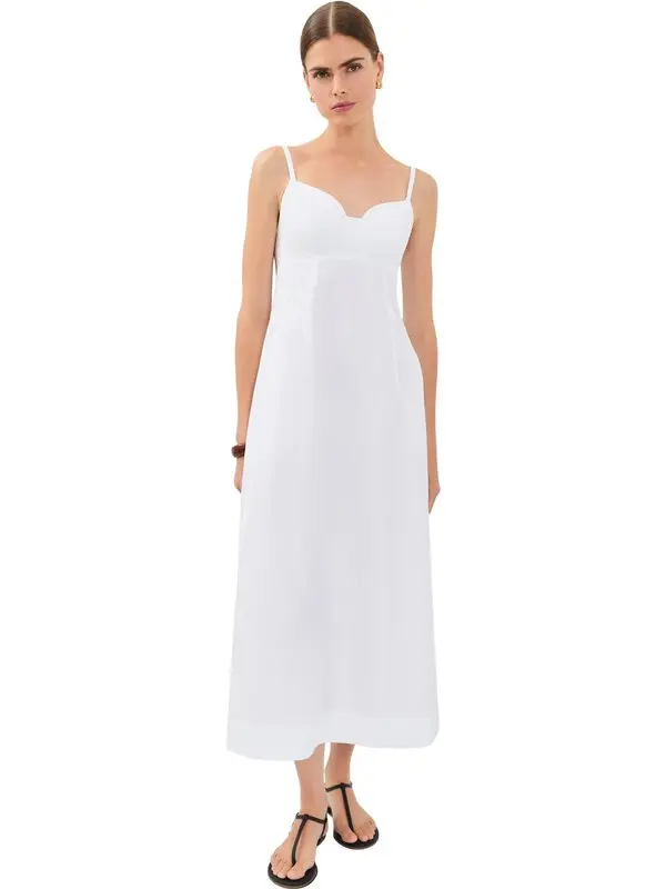 Co Bustier Midi Dress - White
