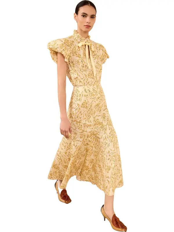 Ulla Johnson Clarisse Trumpet Midi Skirt - Chamomile