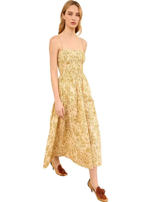 Ulla Johnson Vidri Cami Cotton Midi Dress - Chamomile
