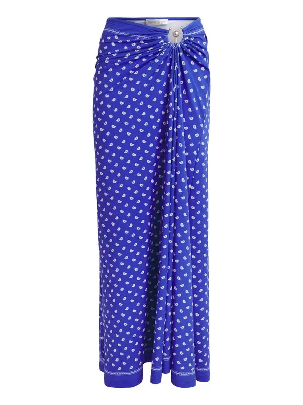Christopher Esber Bandana Orbit Maxi Skirt - Blue