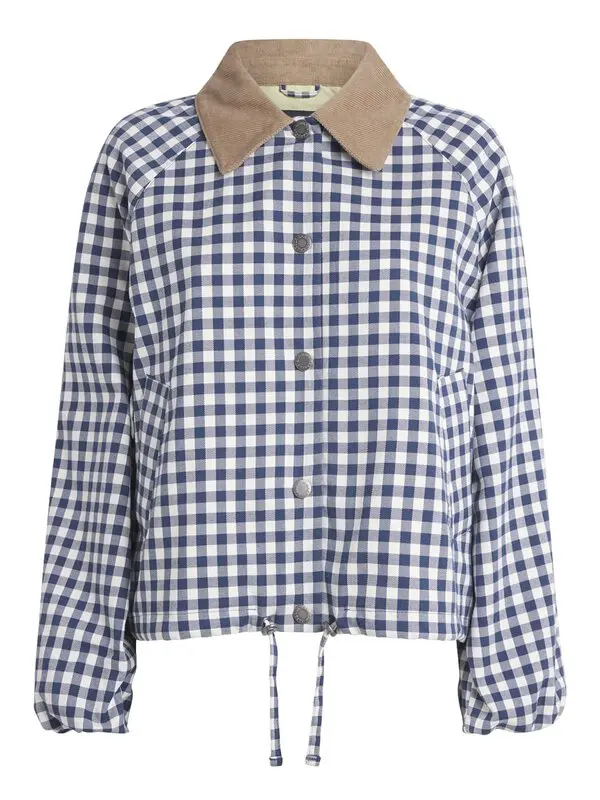 Barbour Gingham Ovingham Jacket - Blue