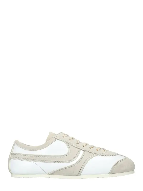 Dries Van Noten Dustin Lace-up Leather And Suede Sneakers - White