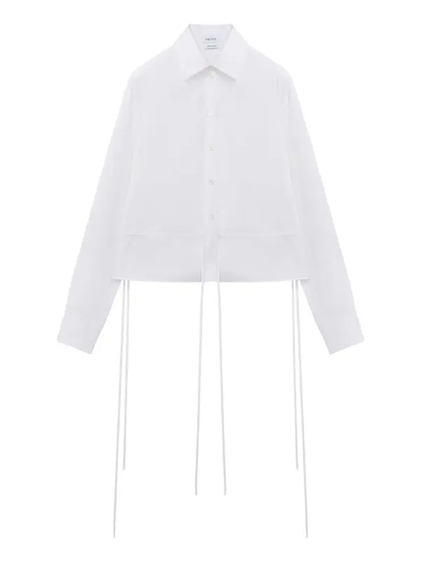 Alexander McQueen Cotton Drawstring Waist Shirt - White
