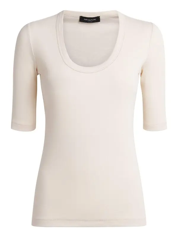 Fabiana Filippi Rib-knit Embellished Top - Beige