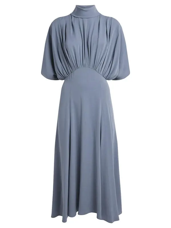 Agnona Draped Kimono Maxi Dress - Blue